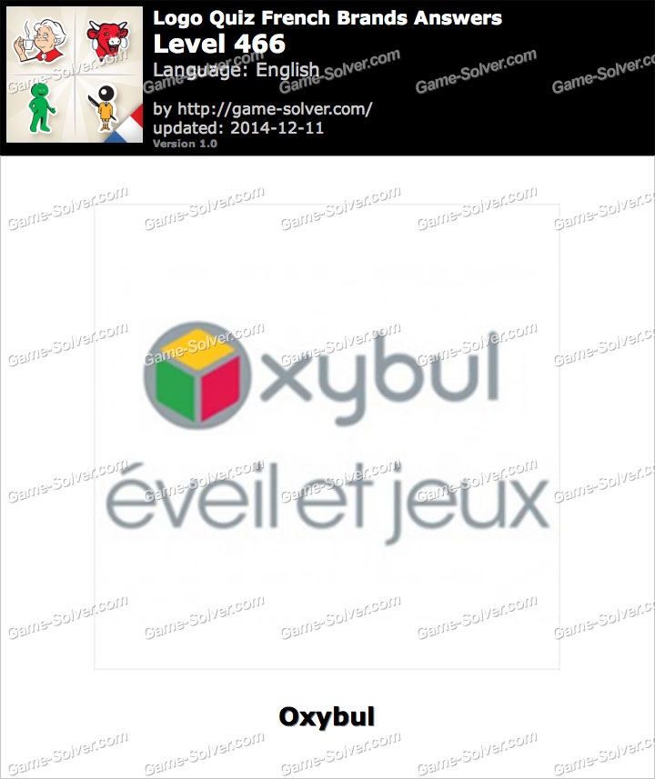 Logo Quiz French Brands Niveau 466 • Game Solver