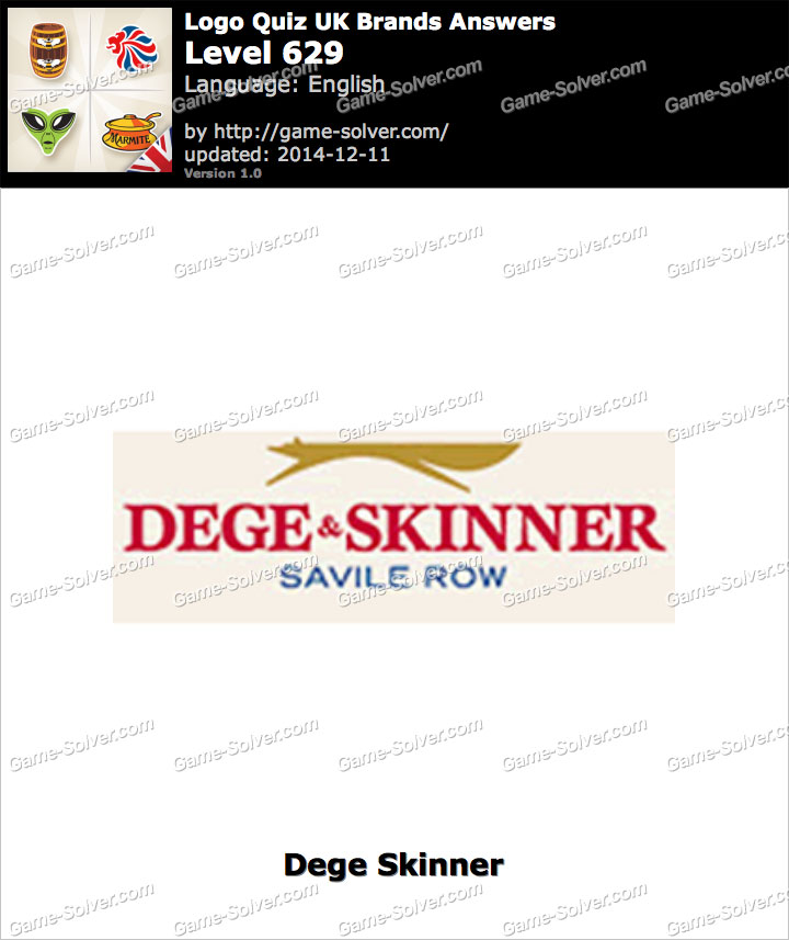 Logo Quiz UK Brands Level 629 • Game Solver