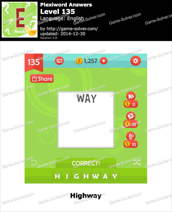 Plexiword Level 135 • Game Solver