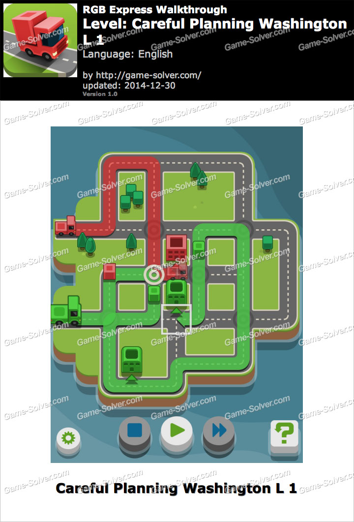 RGB Express Careful Planning Washington L 1 • Game Solver