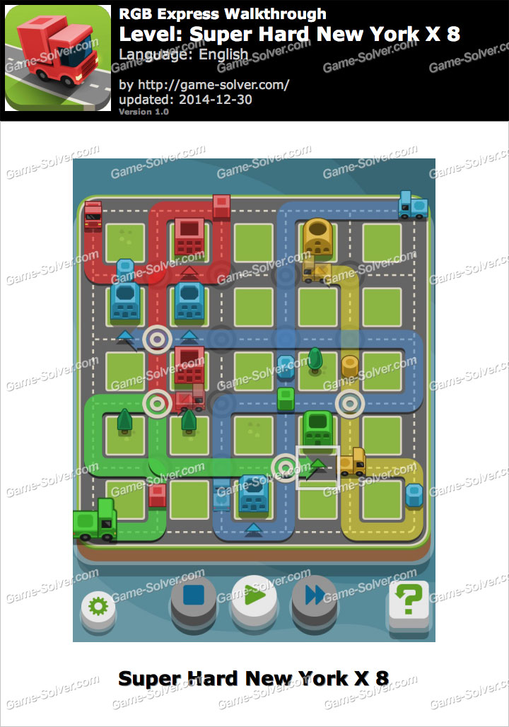 RGB Express Super Hard New York X 8 • Game Solver
