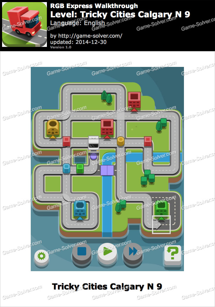 RGB Express Tricky Cities Calgary N 9 • Game Solver