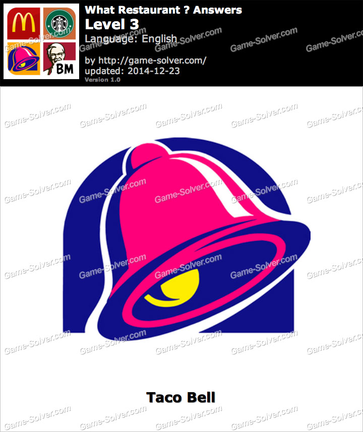 What Restaurant Level 3 • Game Solver