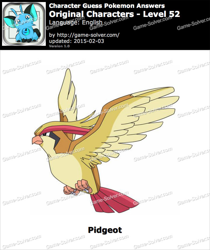 Original Character Level 52 • Game Solver