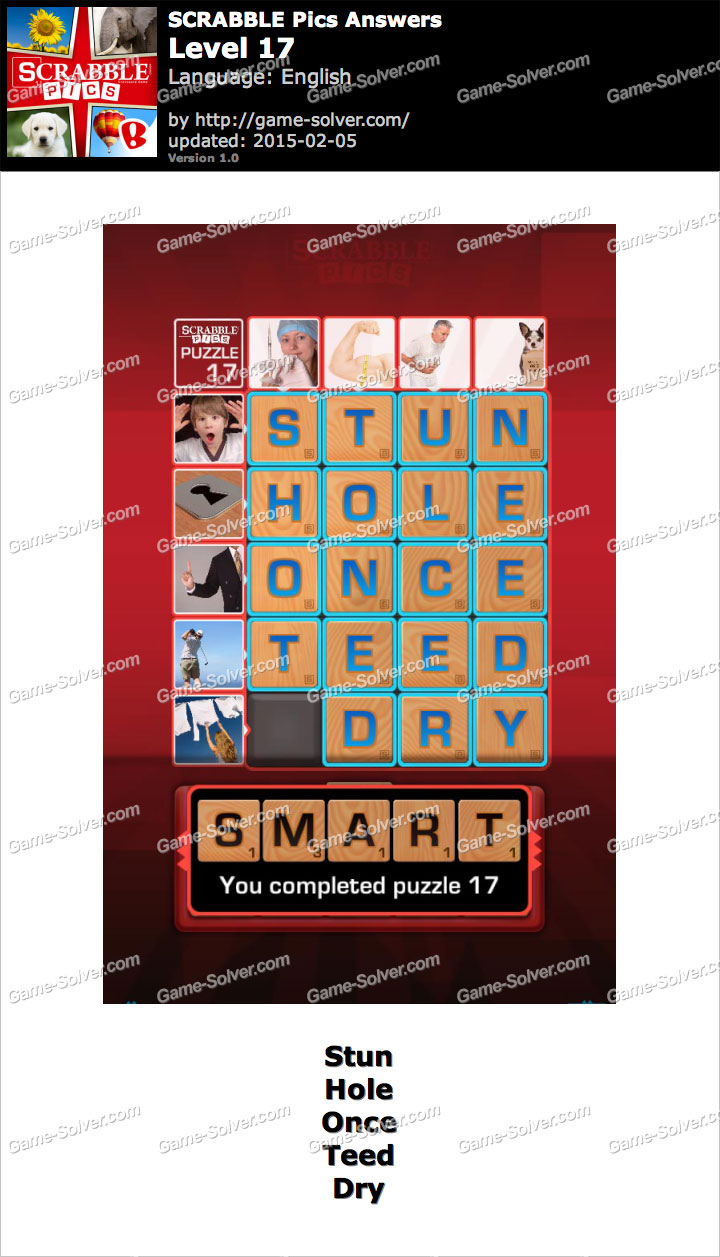 Scrabble Pics Level 17 • Game Solver