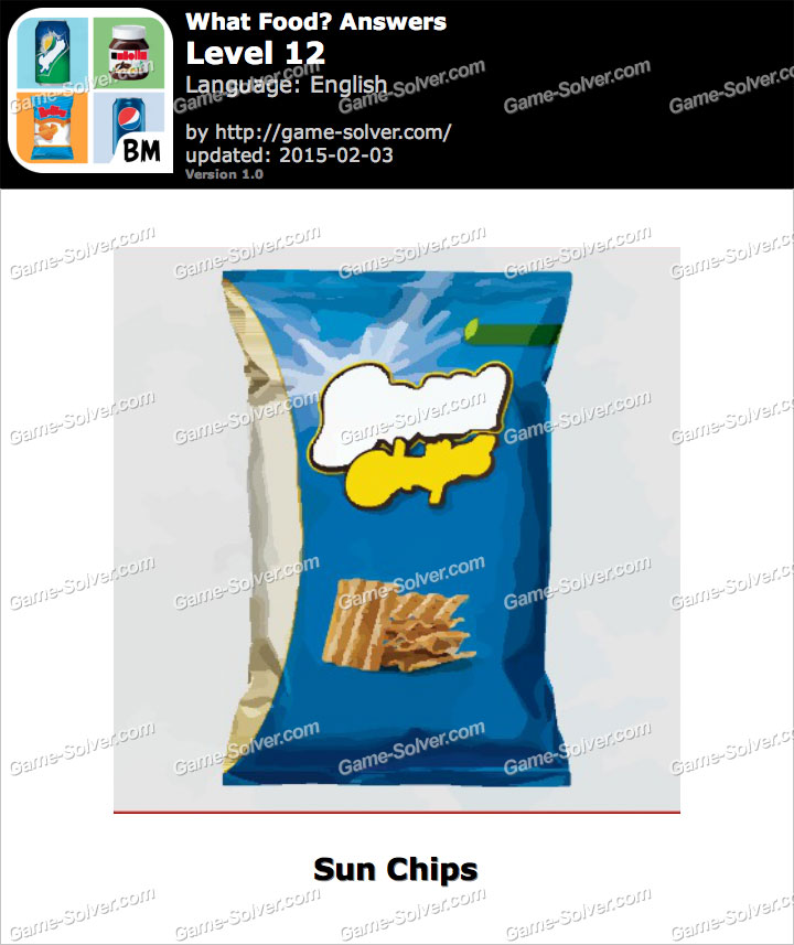 What Food Level 12 • Game Solver