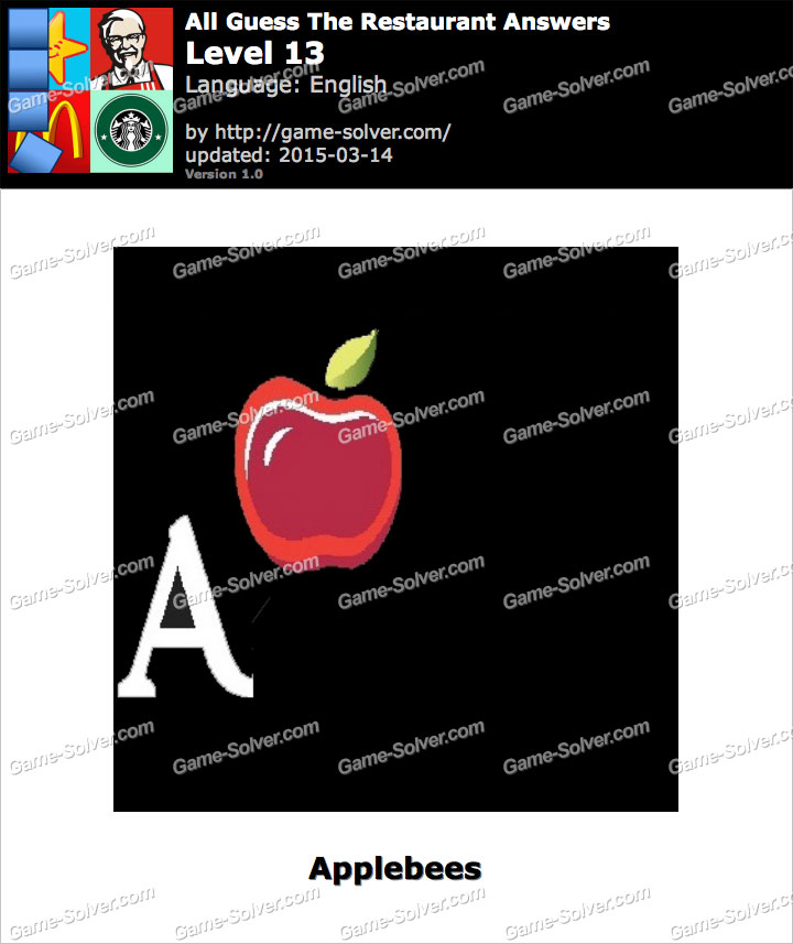 All Guess The Restaurant Level 13 • Game Solver