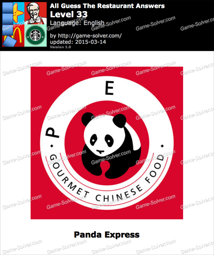 All Guess The Restaurant Level 33 • Game Solver