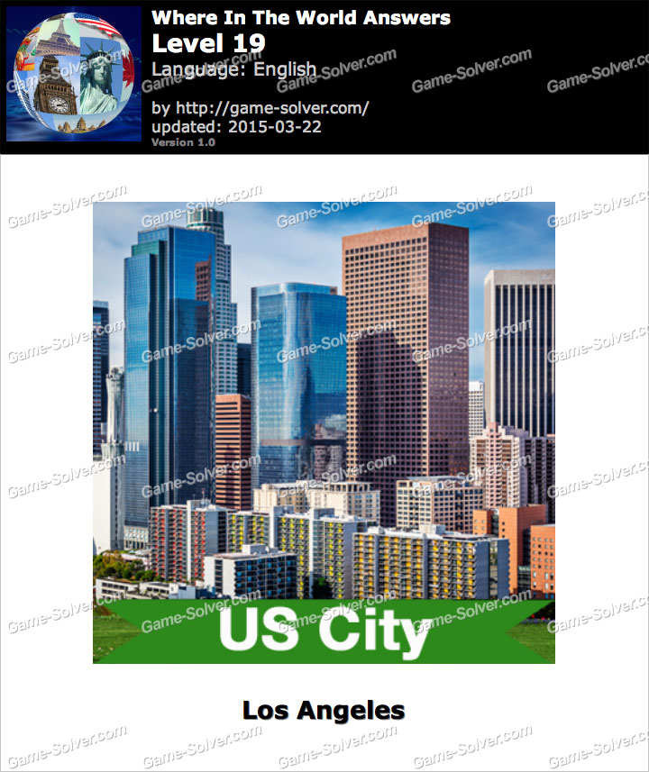 Where in the World Level 19 • Game Solver