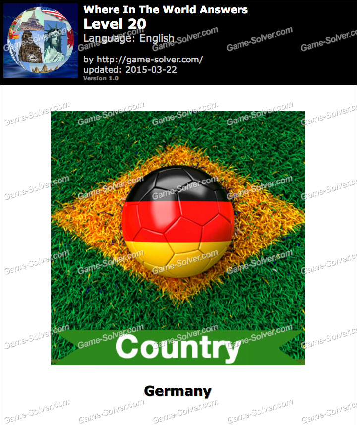 Where in the World Level 20 • Game Solver