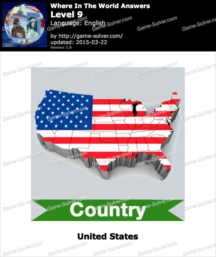 Where in the World Level 9 • Game Solver