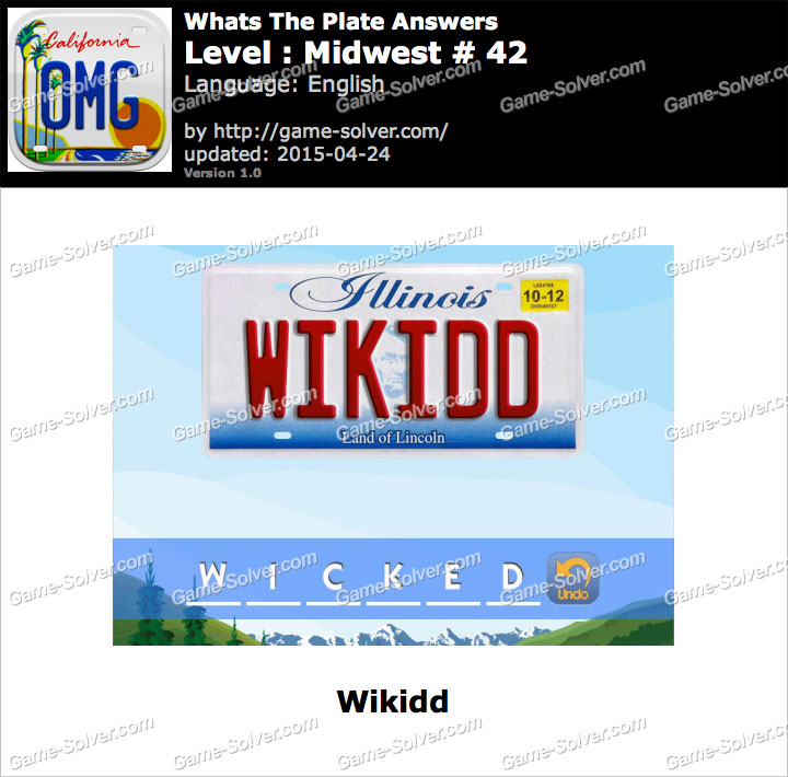 Whats The Plate Midwest 42 • Game Solver