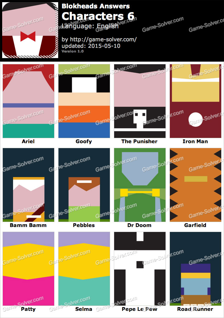 Blokheads Characters 6 • Game Solver