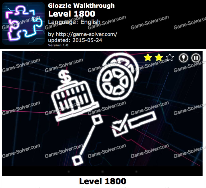 Glozzle Level 1800 • Game Solver