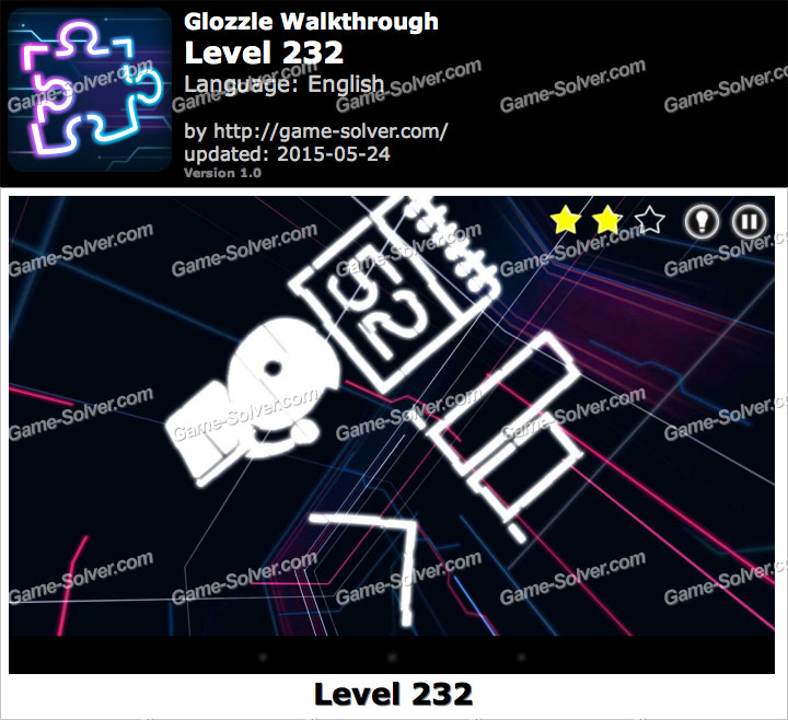 Glozzle Level 232 • Game Solver