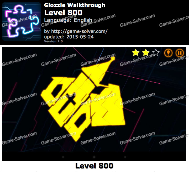 Glozzle Level 800 • Game Solver