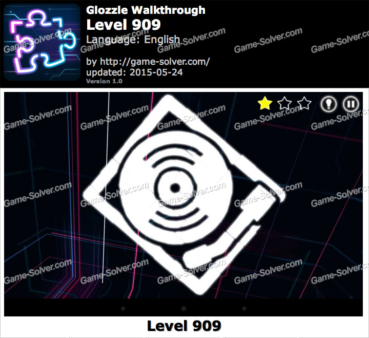 Glozzle Level 909 • Game Solver