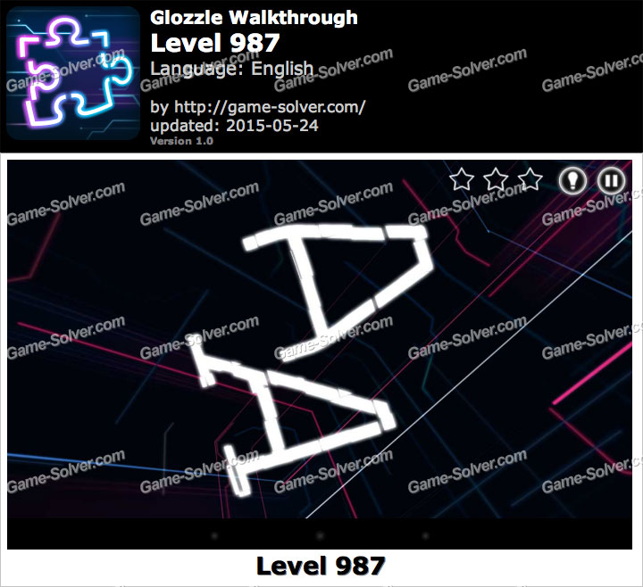 Glozzle Level 987 • Game Solver