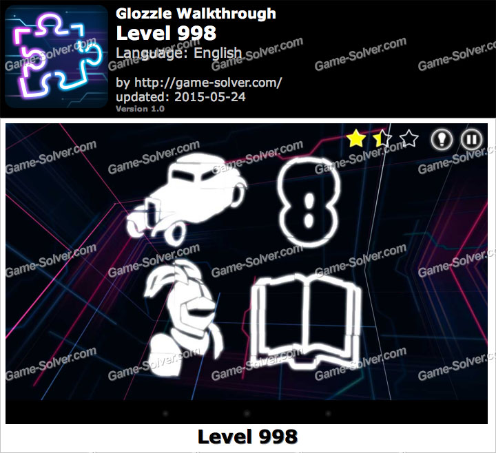 Glozzle Level 998 • Game Solver