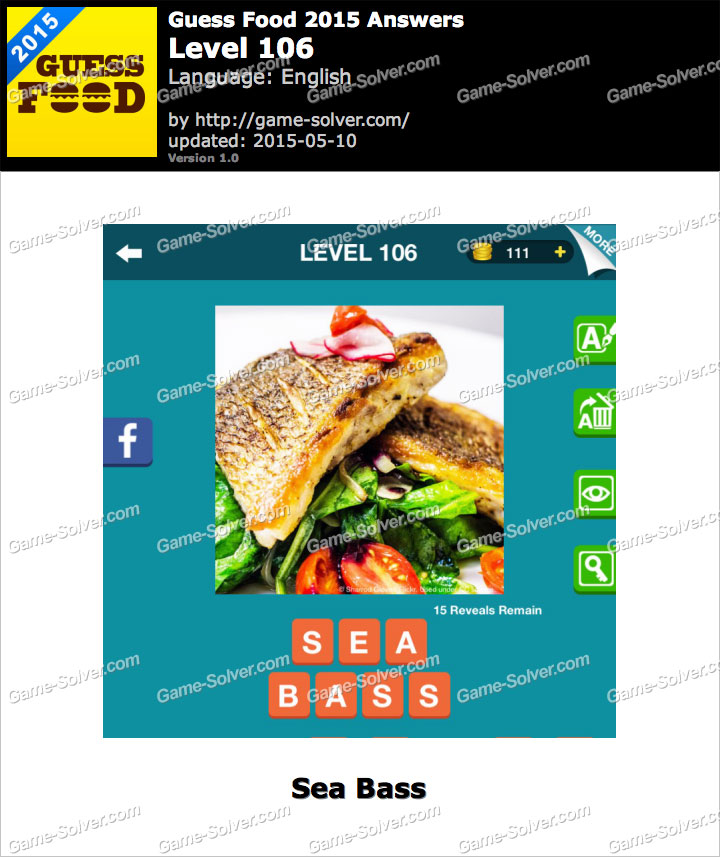 Guess Food 2015 Level 106 • Game Solver