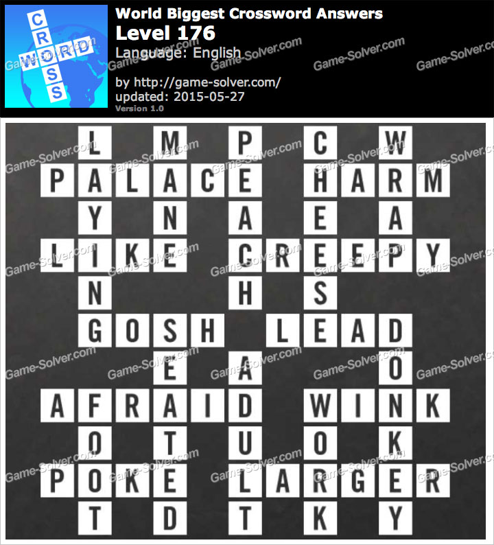 Worlds Biggest Crossword Level 176 • Game Solver