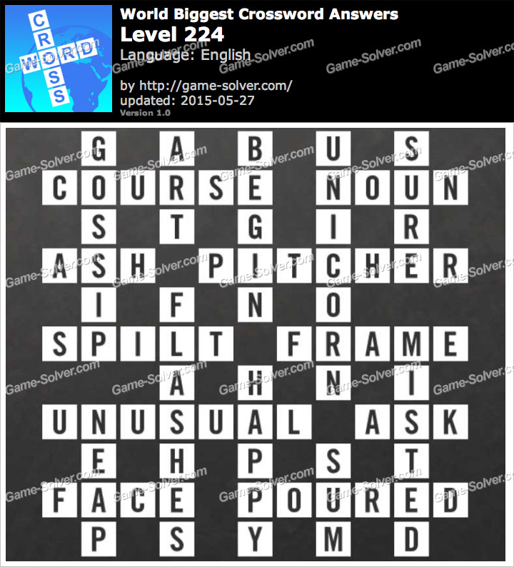Worlds Biggest Crossword Level 224 • Game Solver
