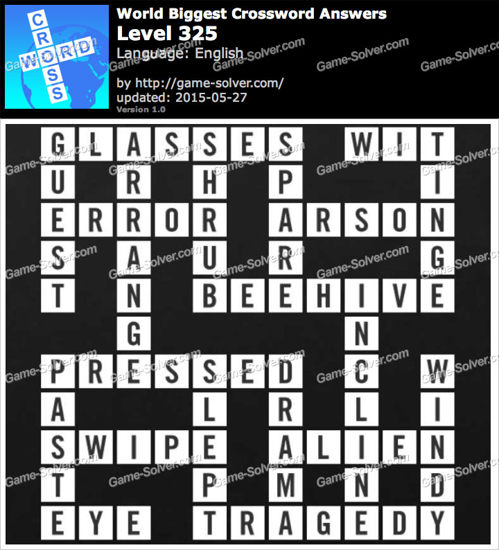 Worlds Biggest Crossword Level 325 • Game Solver