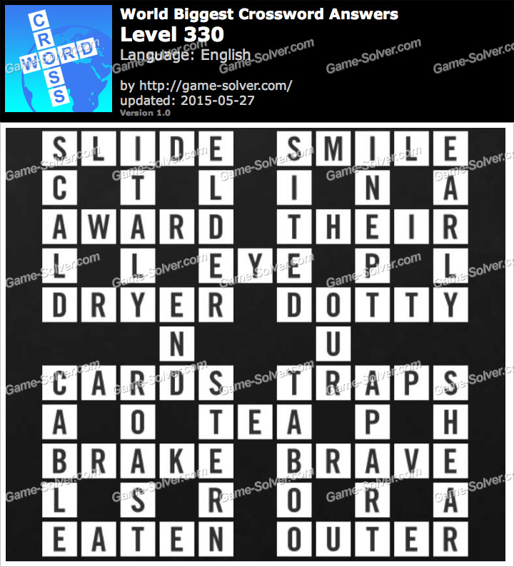 Worlds Biggest Crossword Level 330 • Game Solver
