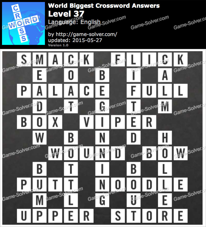 Worlds Biggest Crossword Level 37 • Game Solver
