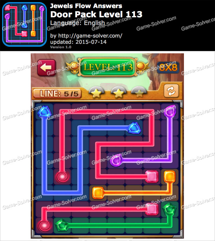 Jewels Flow Door Pack Level 113 • Game Solver