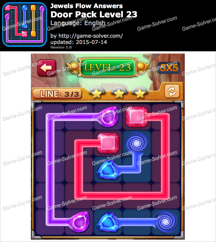 Jewels Flow Door Pack Level 23 • Game Solver