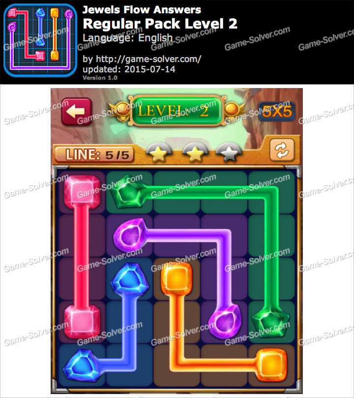 Jewels Flow Regular Pack Level 2 • Game Solver