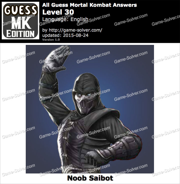 All Guess Mortal Kombat Level 30 • Game Solver