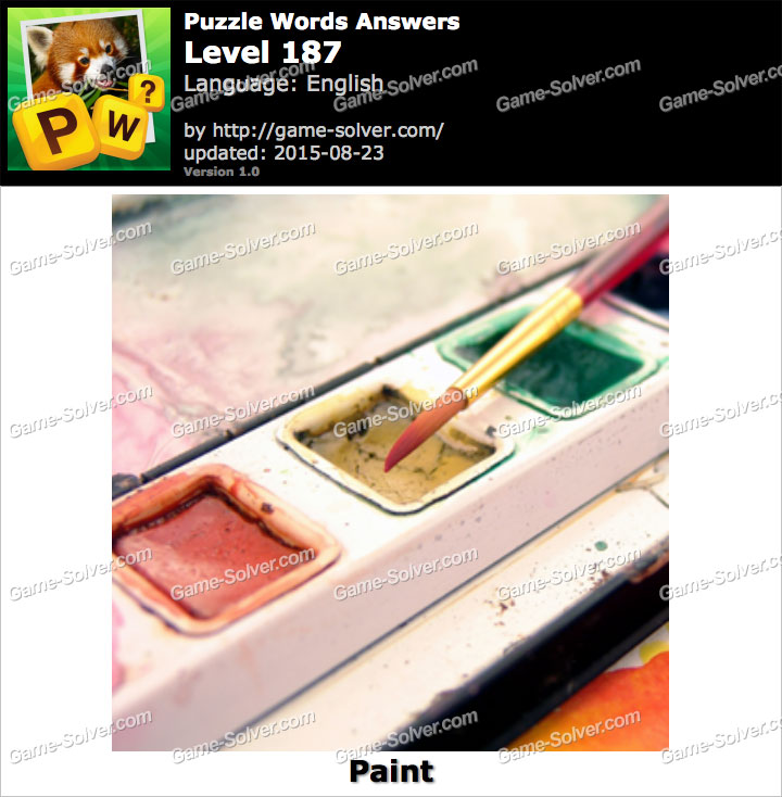 Puzzle Words Level 187 • Game Solver