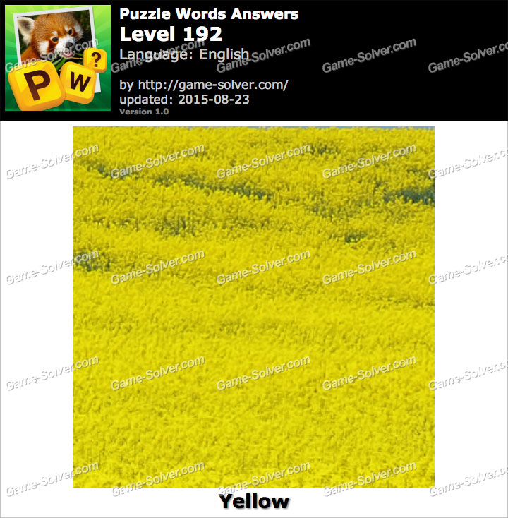 Puzzle Words Level 192 • Game Solver