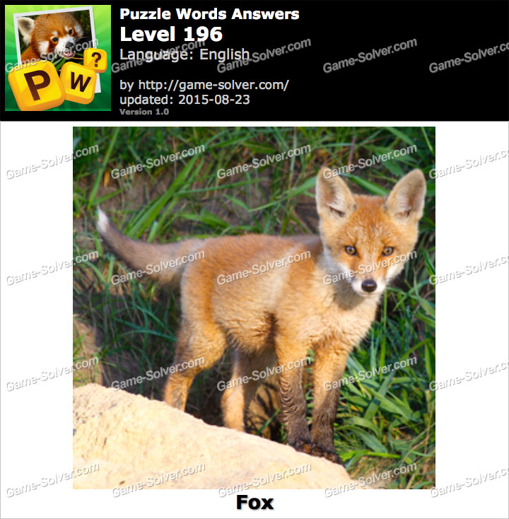 Puzzle Words Level 196 • Game Solver