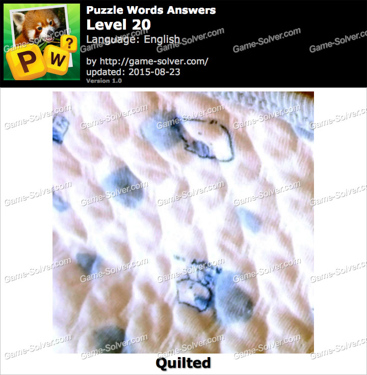 Puzzle Words Level 20 • Game Solver