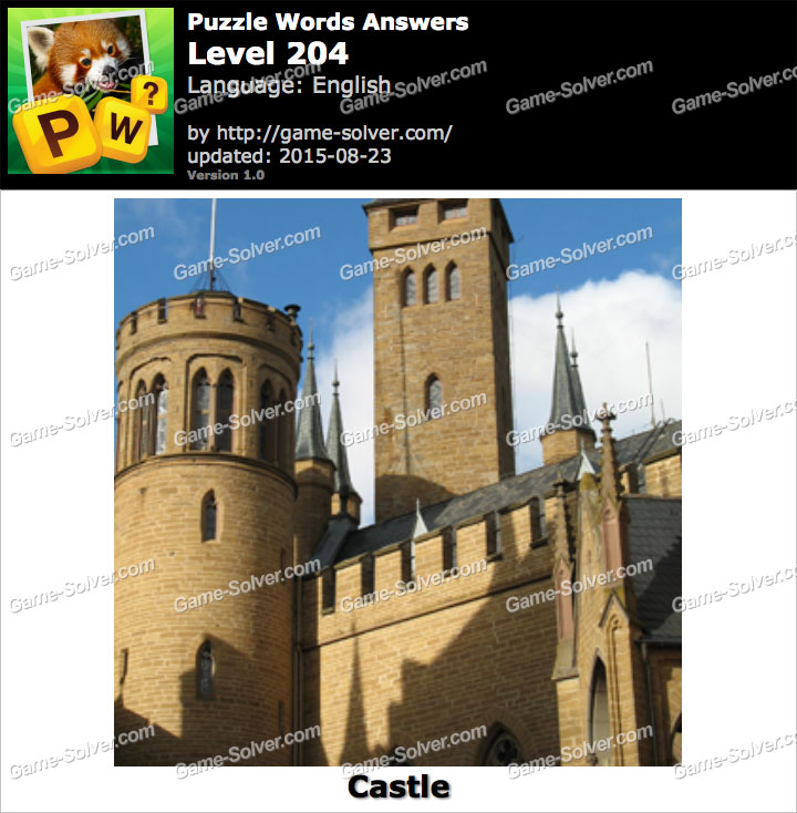 Puzzle Words Level 204 • Game Solver