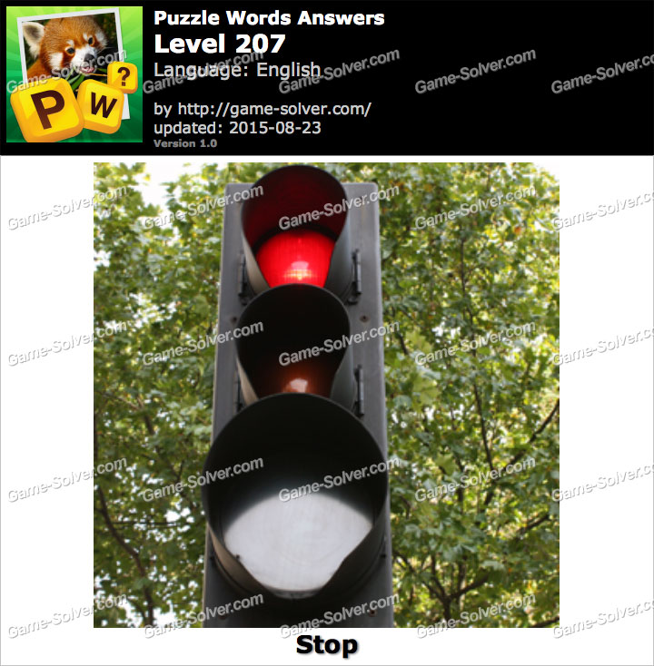 Puzzle Words Level 207 • Game Solver
