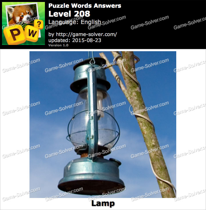 Puzzle Words Level 208 • Game Solver