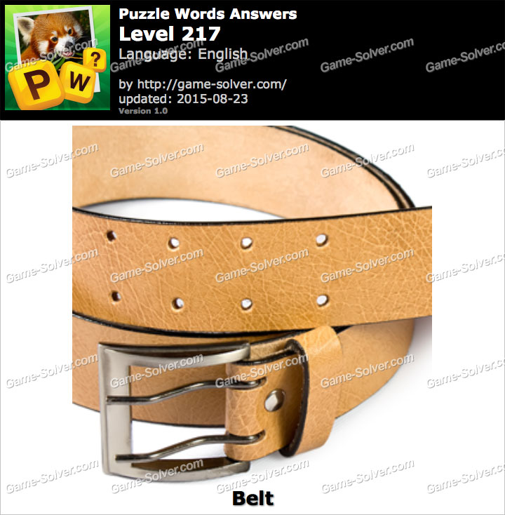 Puzzle Words Level 217 • Game Solver