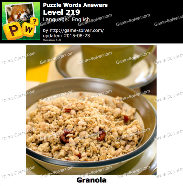 Puzzle Words Level 219 • Game Solver