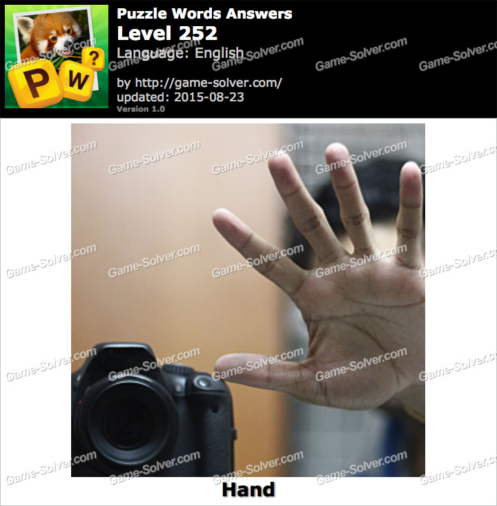 Puzzle Words Level 252 • Game Solver