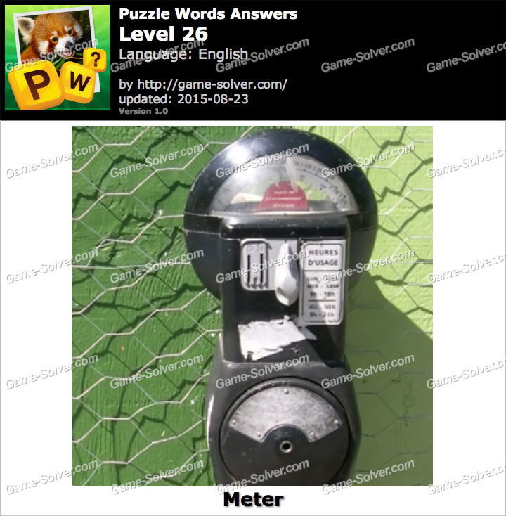 Puzzle Words Level 26 • Game Solver