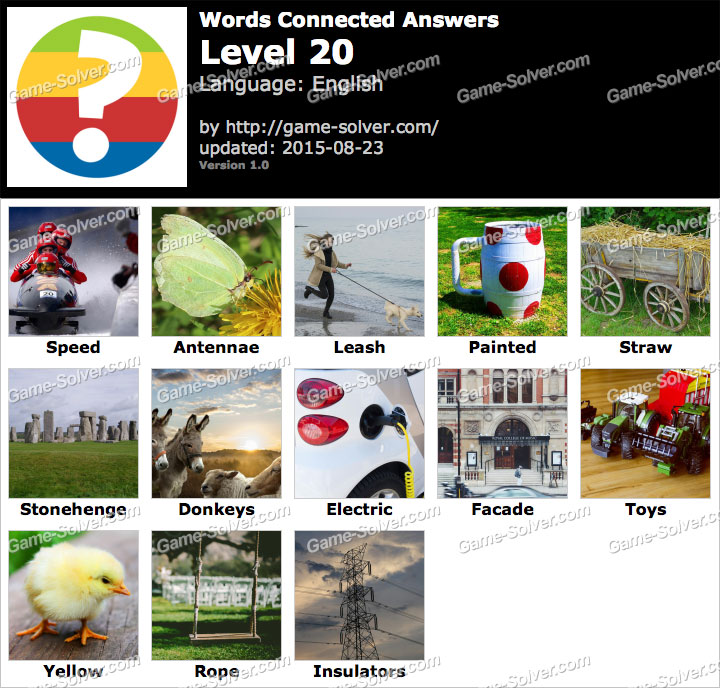 Words Connected Level 20 • Game Solver