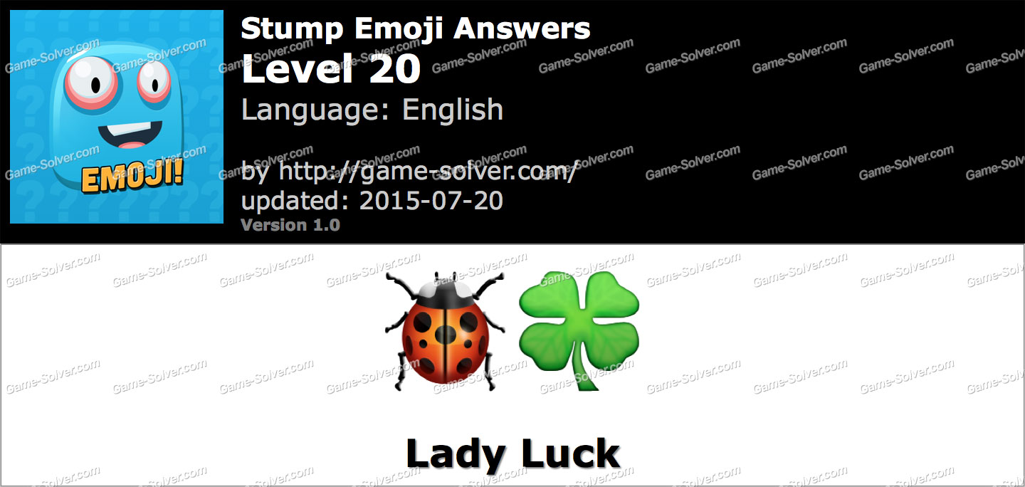 Stump Emoji Level 20 • Game Solver