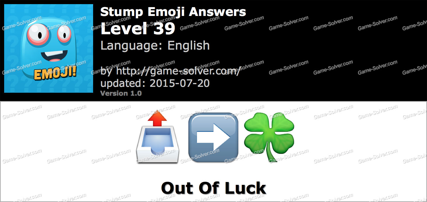 Stump Emoji Level 39 • Game Solver