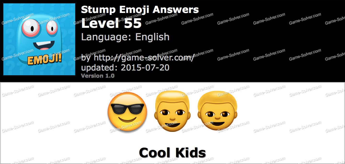 Stump Emoji Level 55 • Game Solver