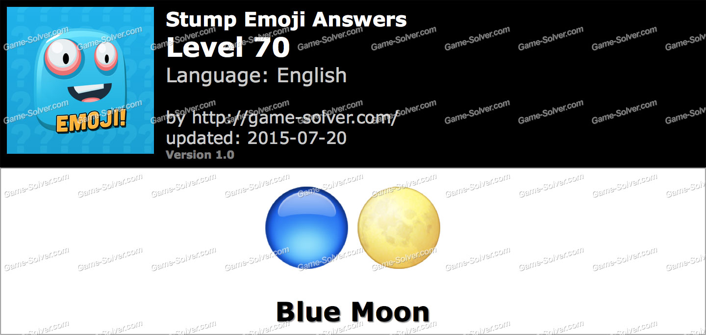 Stump Emoji Level 70 • Game Solver