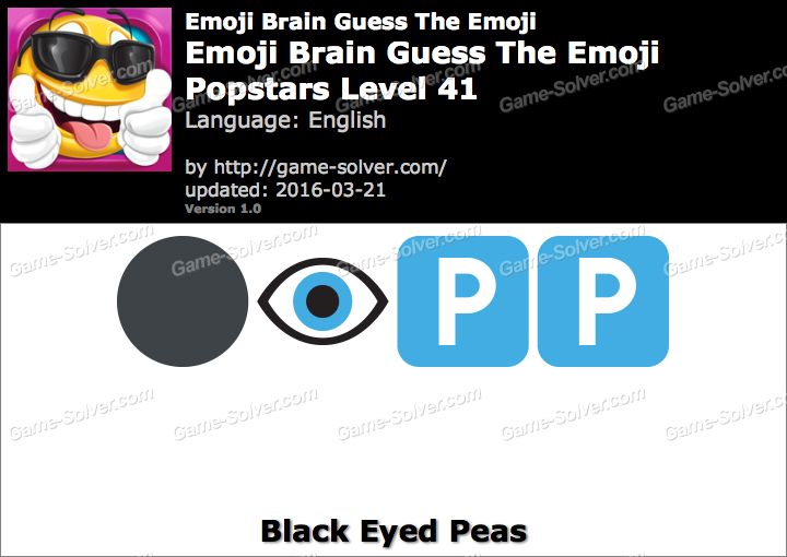 Emoji Brain Guess The Emoji Popstars Pack Level 41 Answers Game Solver